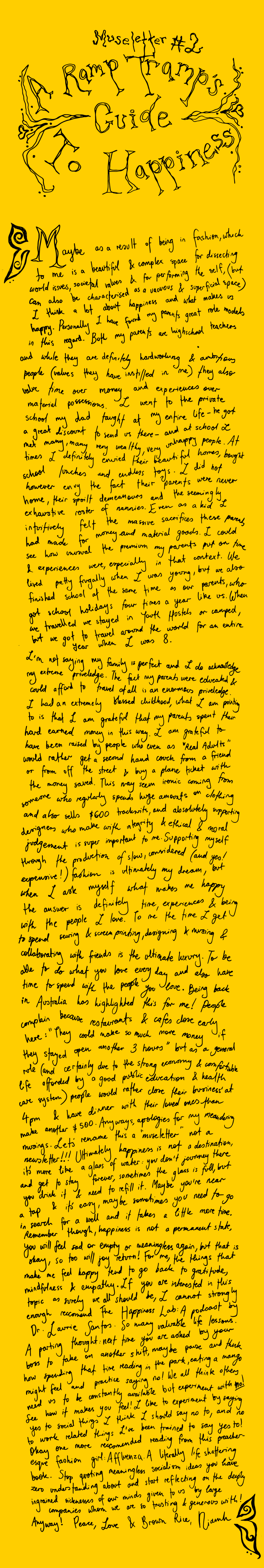 A ramp tramp tramp stamp guide to happiness 27/12/2020 – NIAMH GALEA